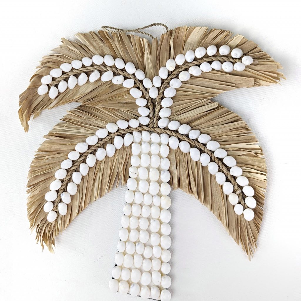 White Shell Raffia Palm Tree – Jeddala Imports